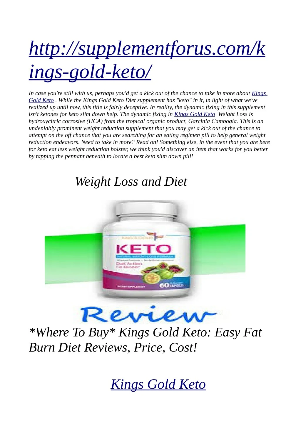 PPT - http://supplementforus.com/kings-gold-keto/ PowerPoint ...