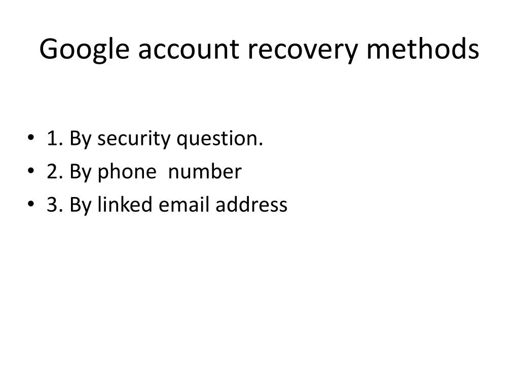PPT - Google Account Recovery steps PowerPoint Presentation - ID:7977862