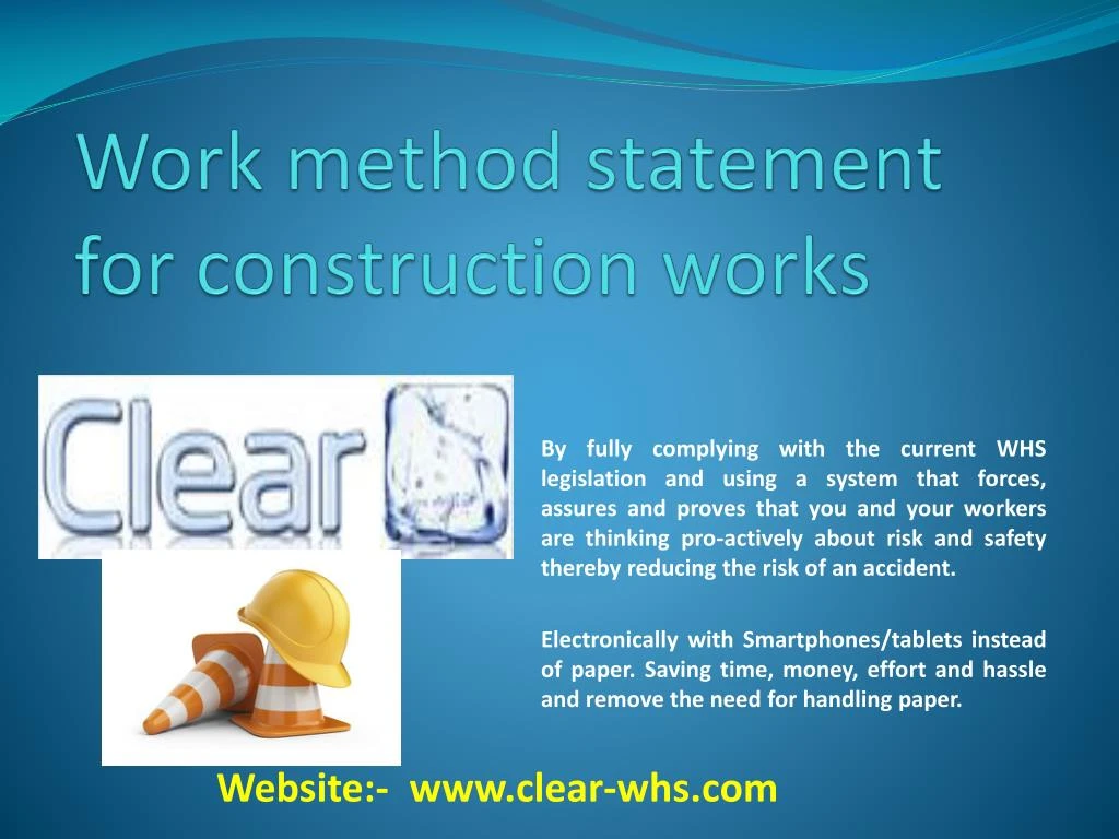 PPT - work method statement for construction works PowerPoint ...