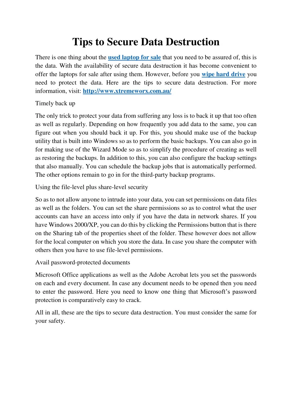 PPT - Tips to Secure Data Destruction PowerPoint Presentation, free ...