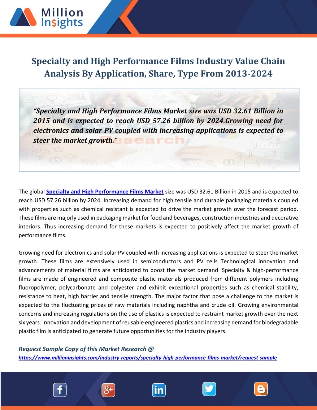 PPT - Specialty and High Performance Films Industry Value Chain ...