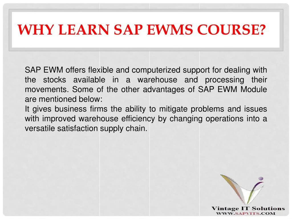 PPT - SAP EWM PPT PowerPoint Presentation - ID:7983830