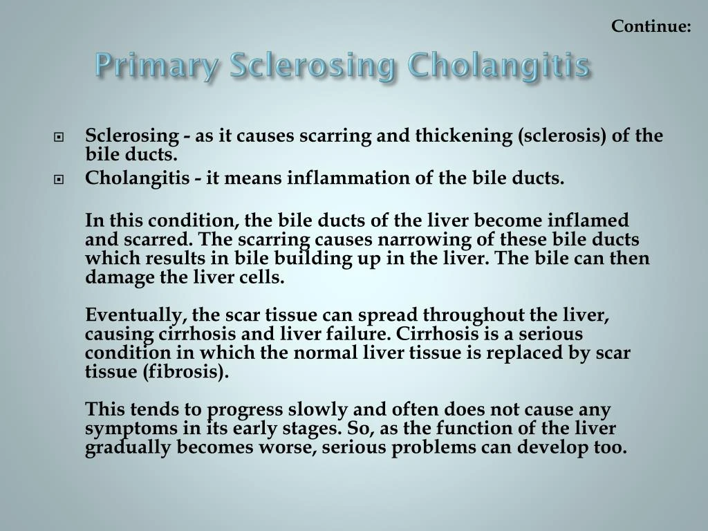 PPT - Primary Sclerosing Cholangitis: Causes, Symptoms, Daignosis ...