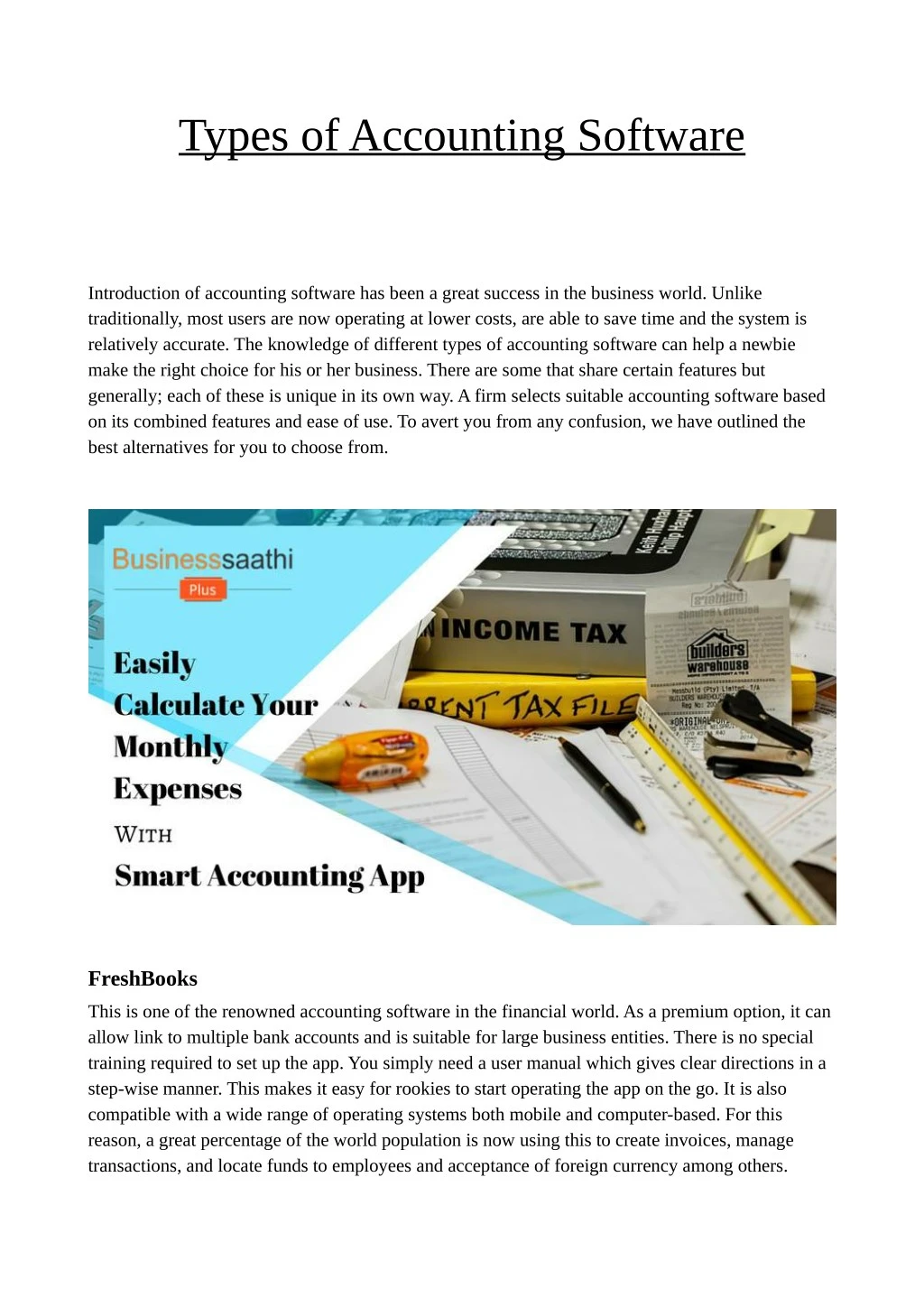 PPT - Various Types of Accounting Software Available in India ...