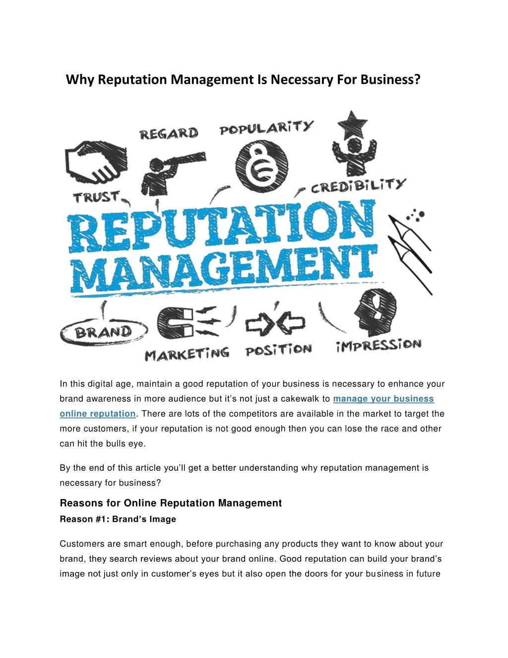 PPT - Why Reputation Management Is Necessary For Business? PowerPoint ...