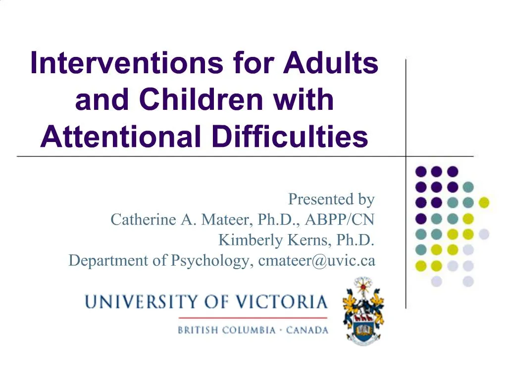 PPT - Interventions for Adults and Children with Attentional ...