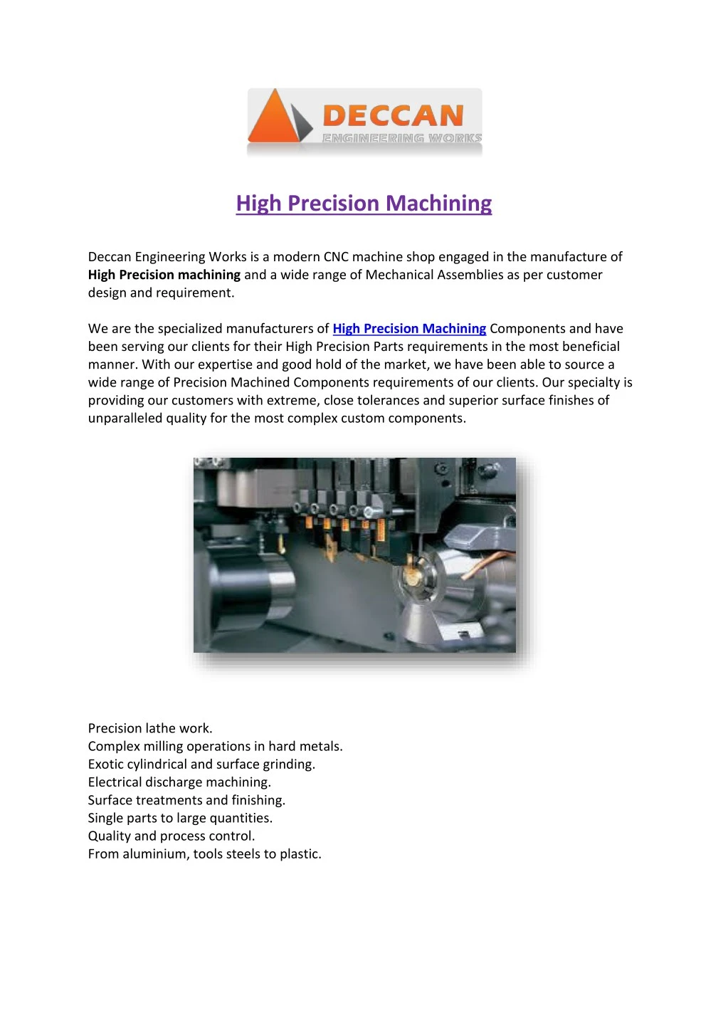 PPT - High Precision Machining PowerPoint Presentation, free download ...