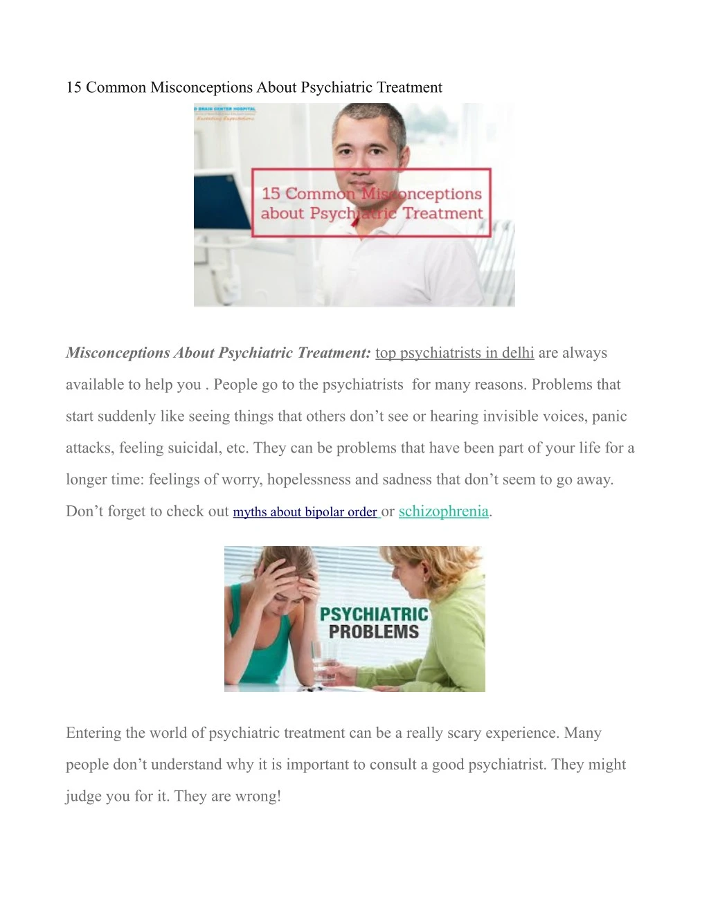 PPT - 15 Common Misconceptions About Psychiatric Treatment PowerPoint ...