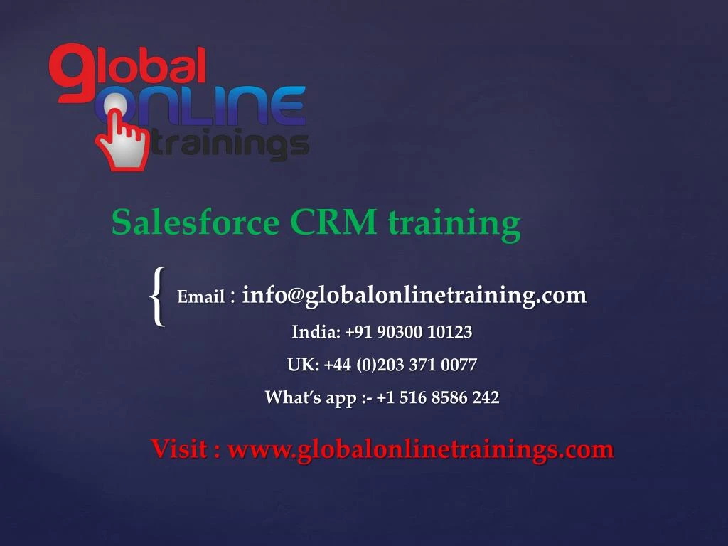 Ppt Salesforce Crm Training Best Salesforce Crm Admin Developer