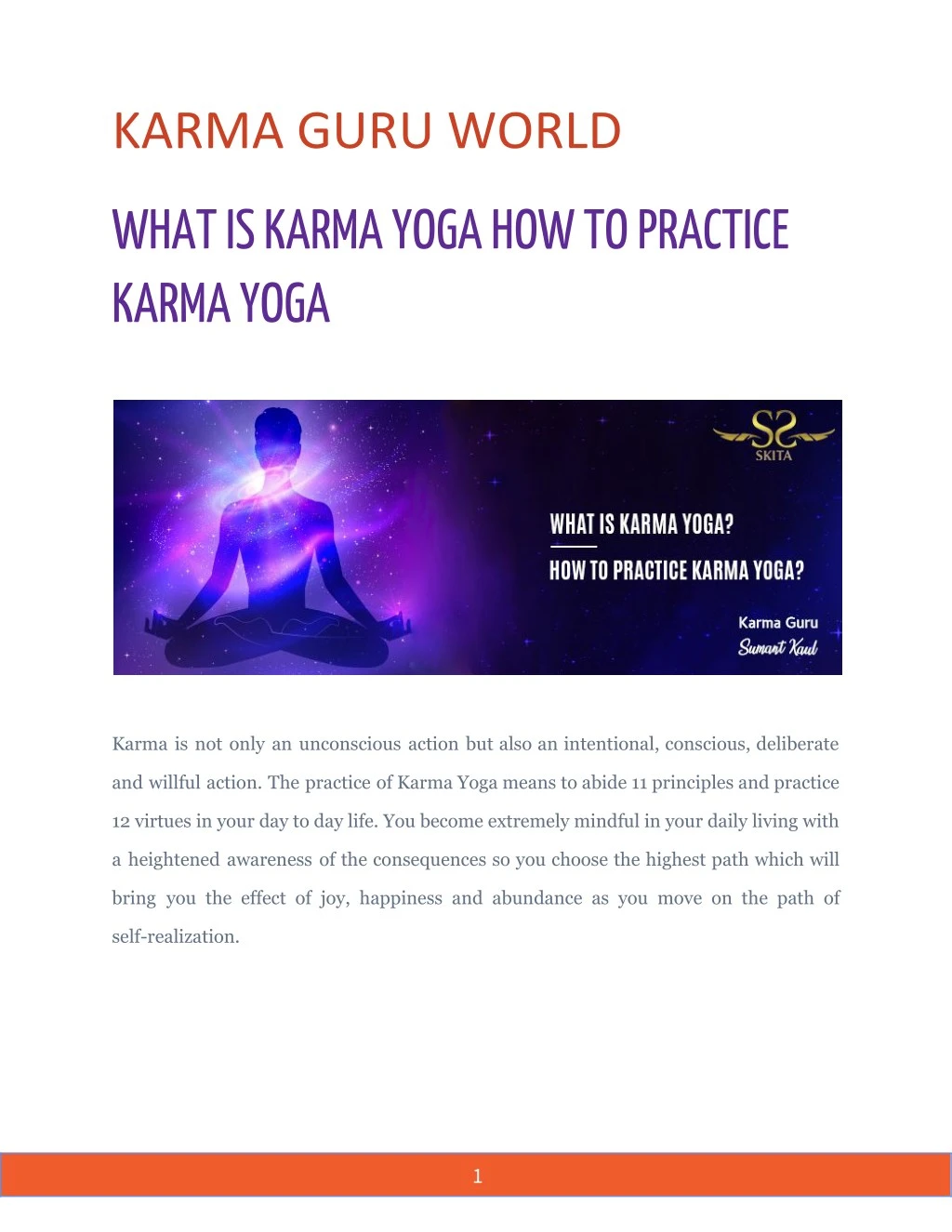 PPT - WHAT IS KARMA YOGA? HOW TO PRACTICE KARMA YOGA? PowerPoint Presentation - ID:7997264