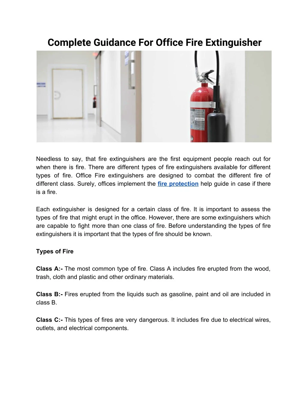 PPT - A Brief Explanation On Office Fire Extinguishers PowerPoint ...