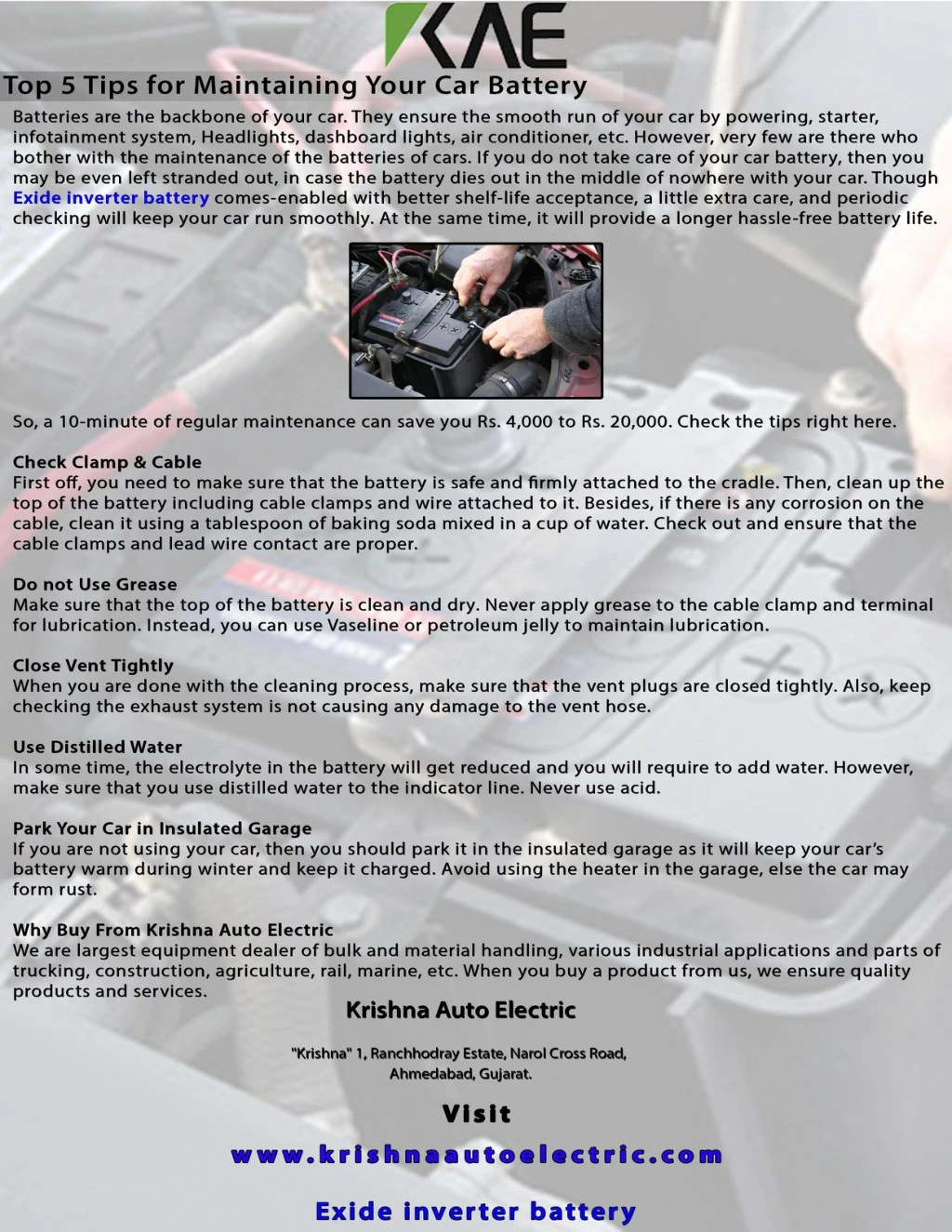 PPT - Top 5 Tips for Maintaining Your Car Battery PowerPoint ...