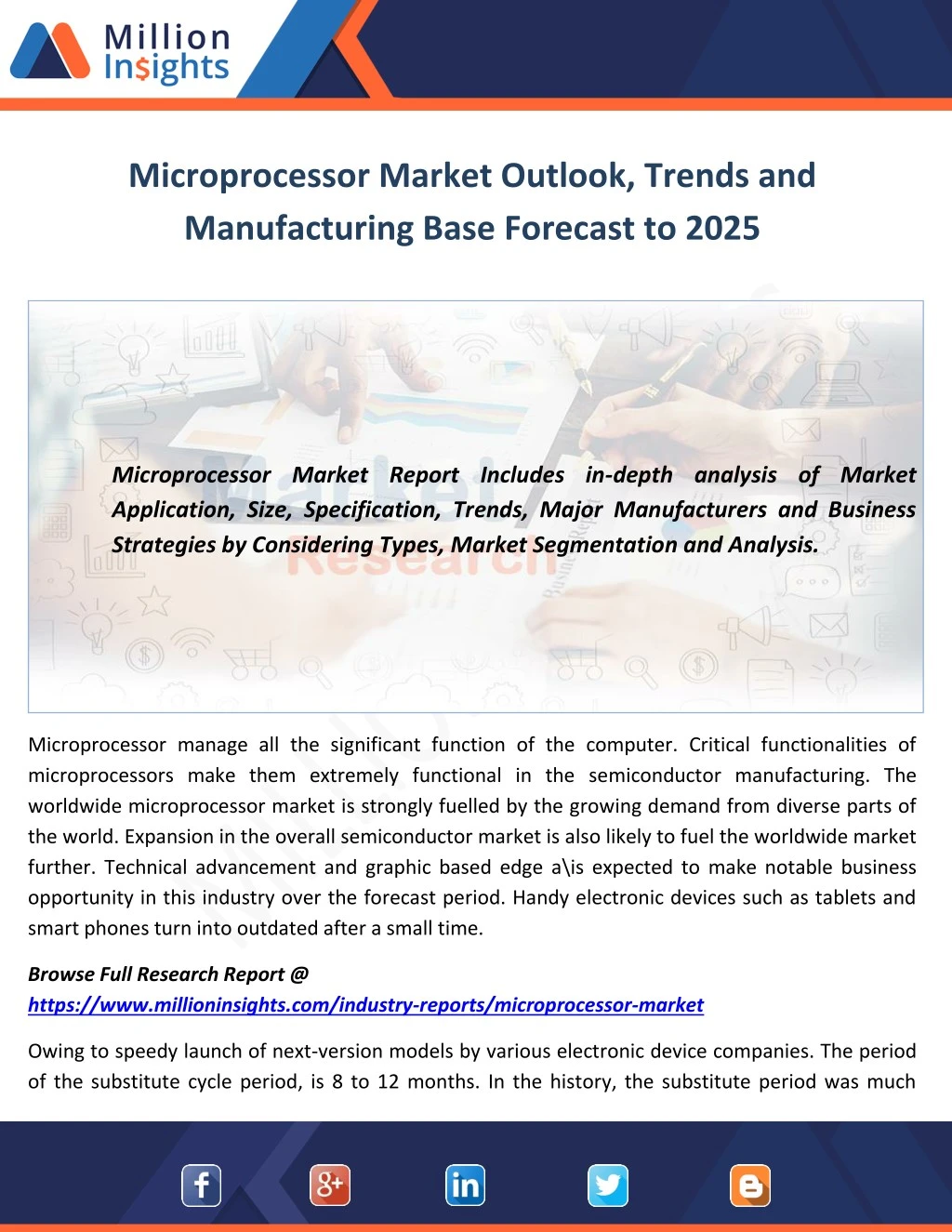 PPT - Microprocessor Market Outlook, Trends and Manufacturing Base ...