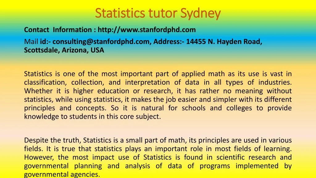 PPT - Statistics Tutoring Help for Students PowerPoint Presentation, free download - ID:8007783