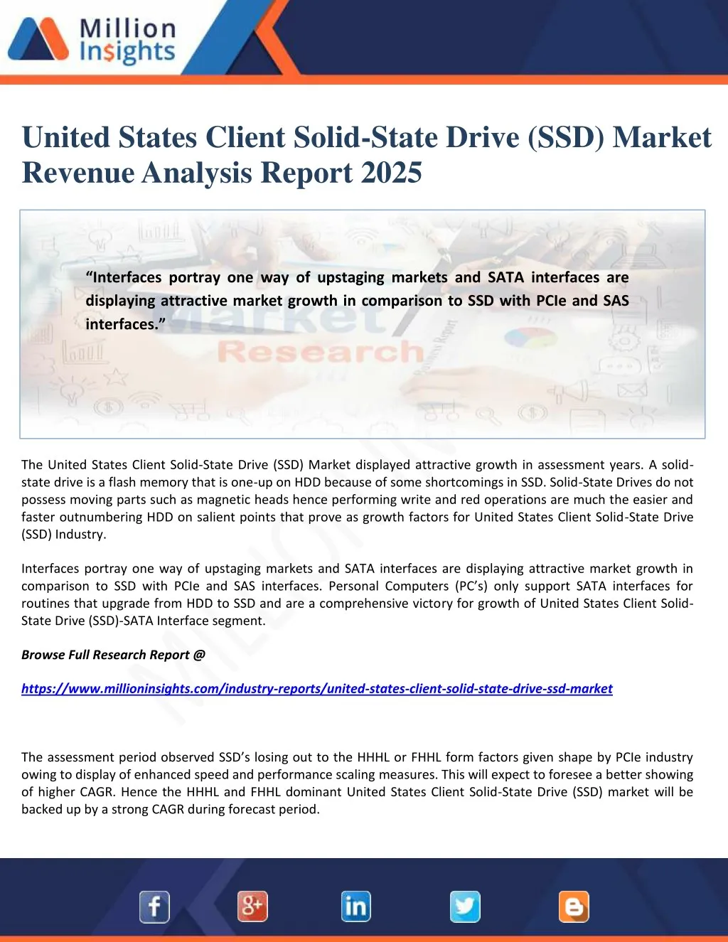 PPT - United States Client Solid-State Drive (SSD) Market Revenue ...