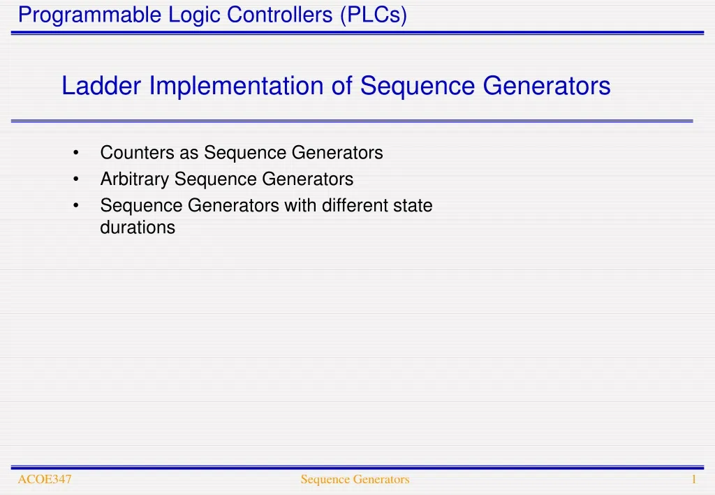 PPT - Programmable Logic Controllers (PLCs) PowerPoint Presentation ...