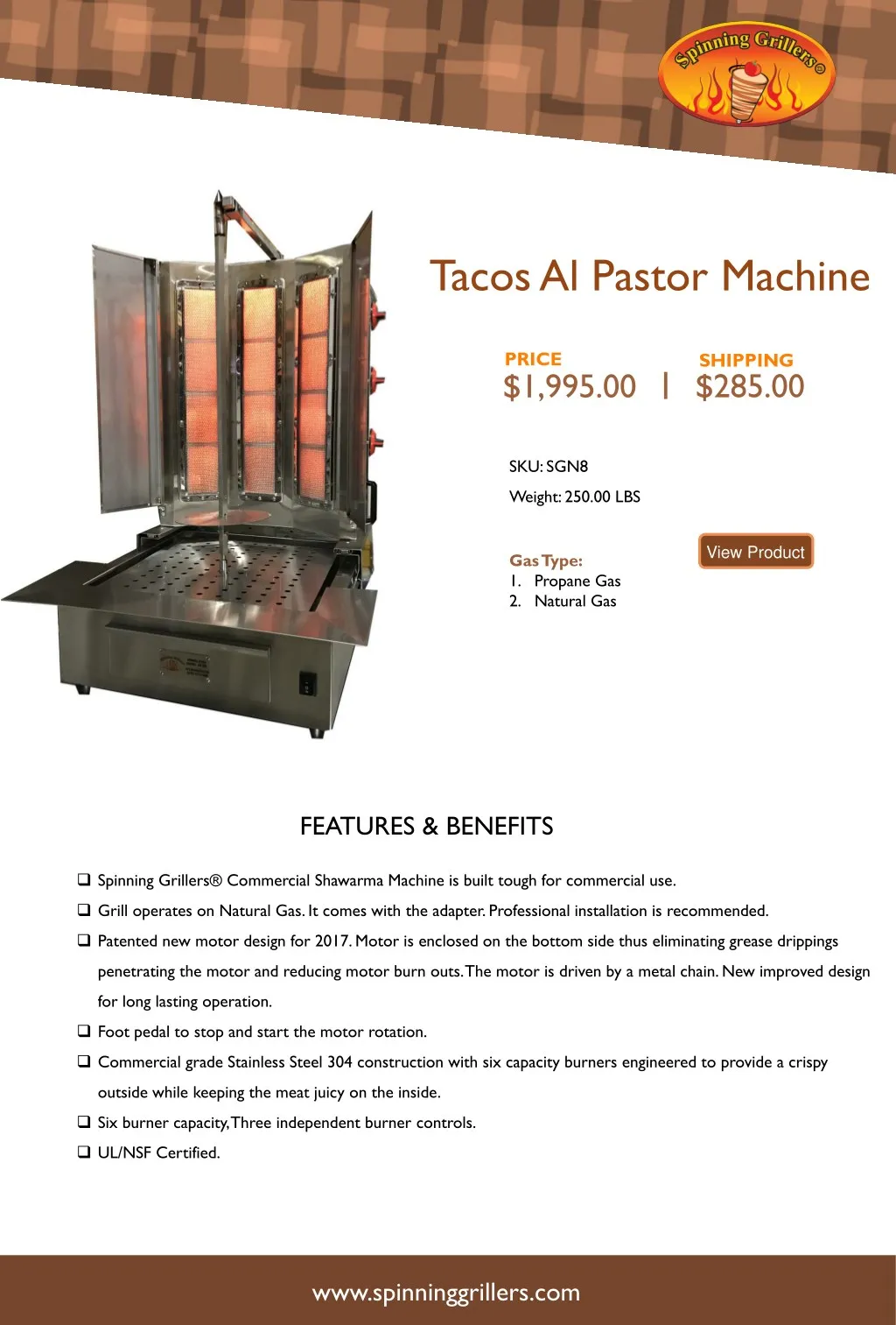 PPT - Commercial Tacos al Pastor Machine | Spinning Griller PowerPoint ...
