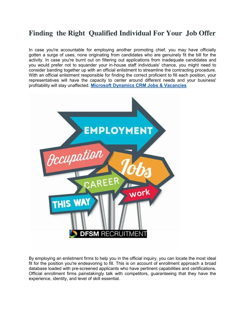 PPT - Finding the Right Qualified Individual For Your Job Offer ...
