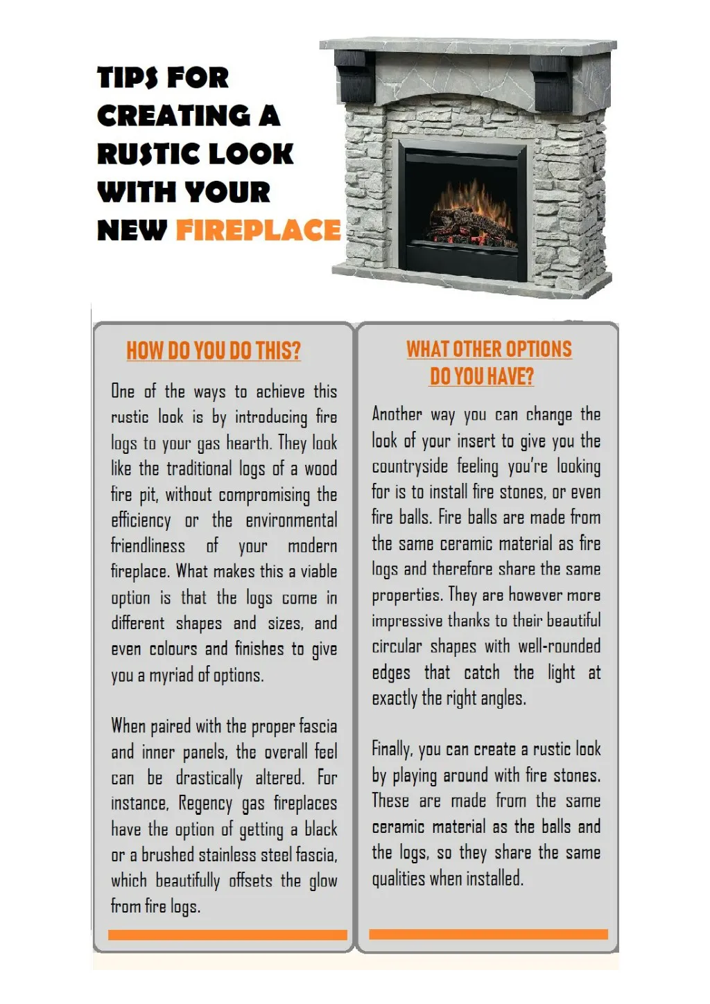 PPT - TIPS FOR CREATING A RUSTIC LOOK WITH YOUR NEW FIREPLACE ...