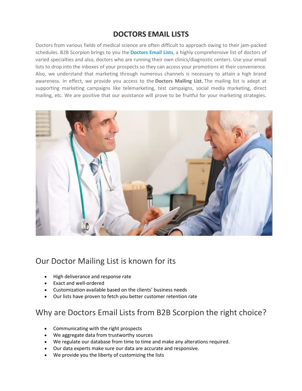 PPT - Doctors Email Lists | Doctor Mailing List | B2B Scorpion ...