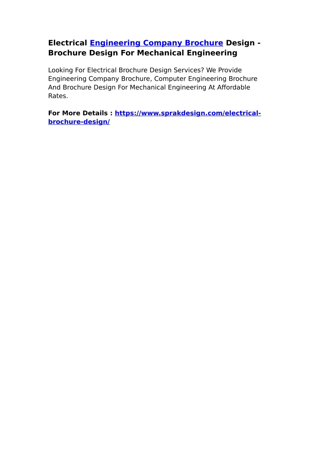 PPT - Electrical Engineering Company Brochure Design - Brochure Design ...