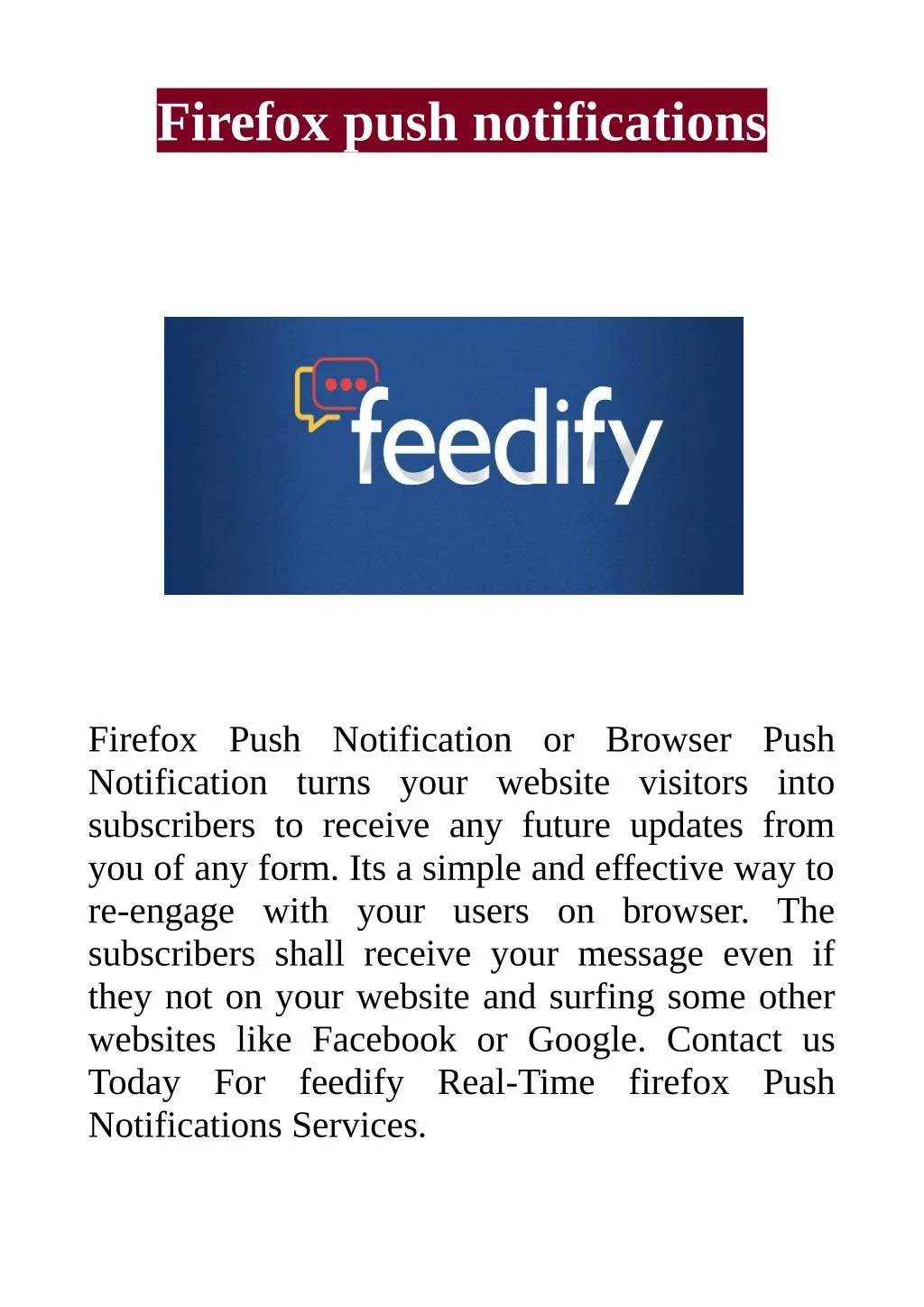 PPT - Firefox push notifications PowerPoint Presentation, free download ...