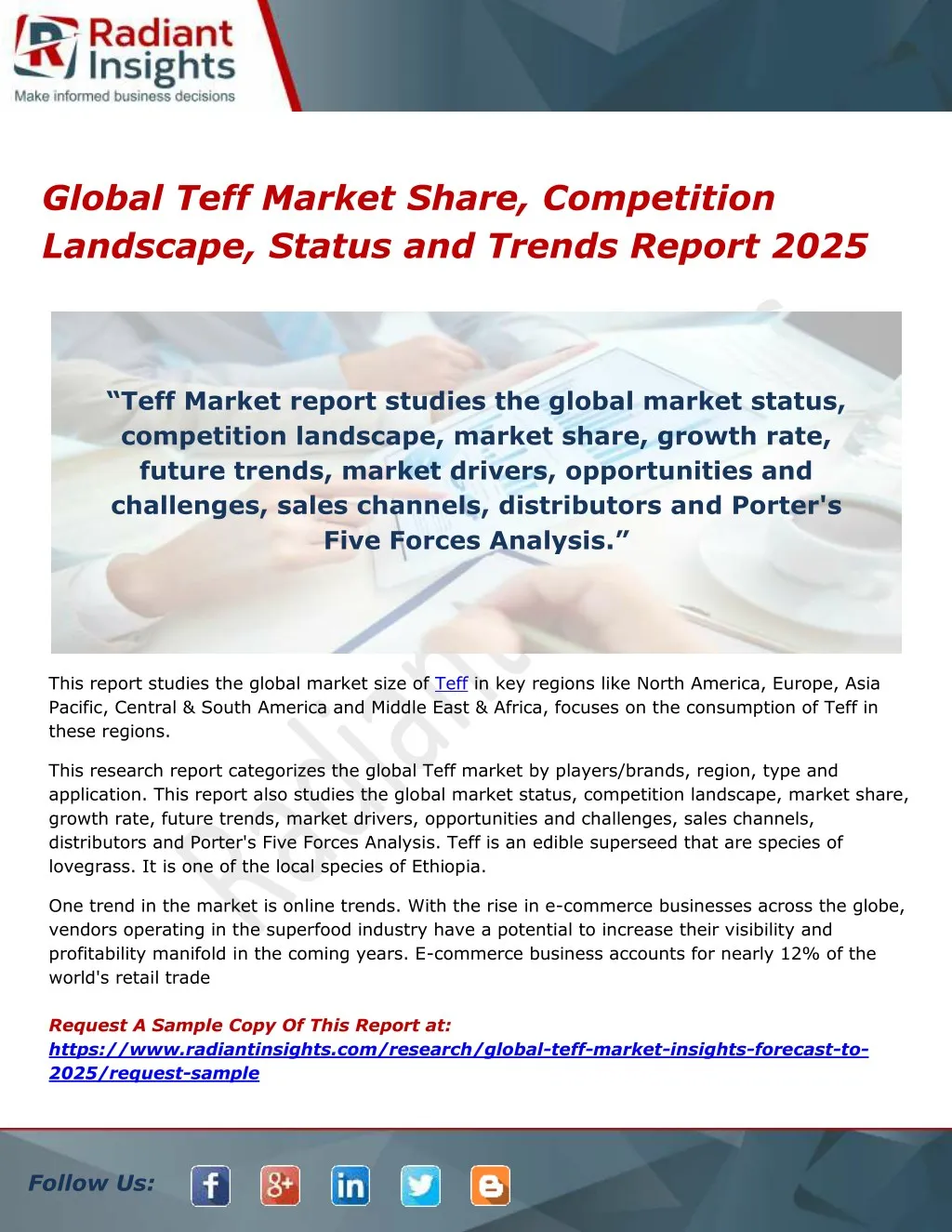 PPT - Global Teff Market Share, Competition Landscape, Status and ...