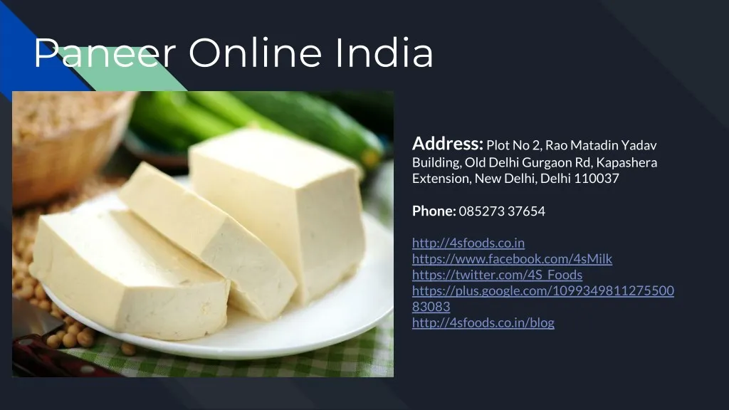 PPT - Organic Paneer In Gurgaon PowerPoint Presentation, free download ...