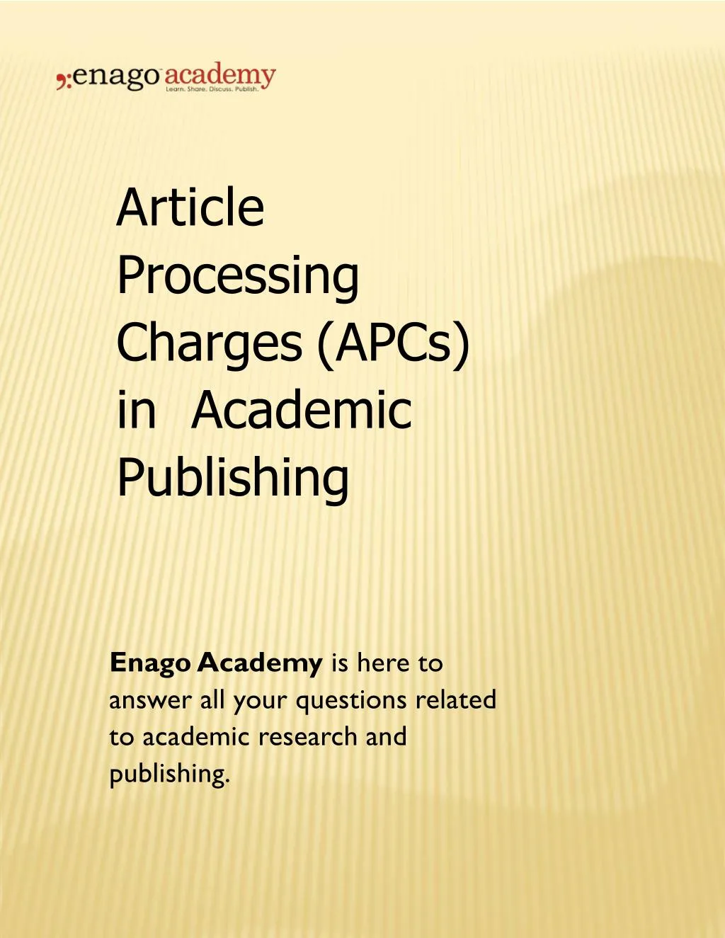 PPT - Article Processing Charges (APCs) in Academic Publishing - Enago ...