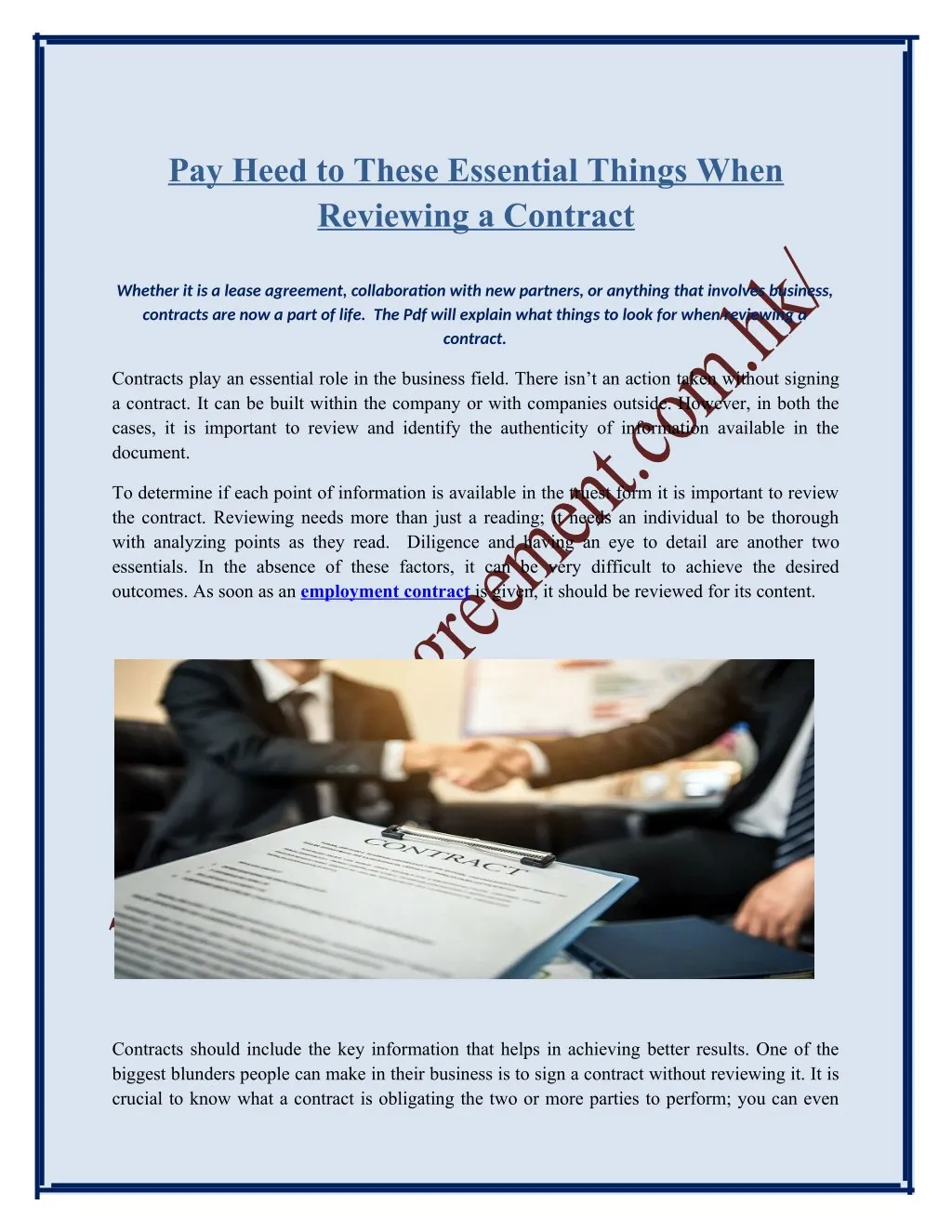 PPT - Pay Heed to These Essential Things When Reviewing a Contract ...