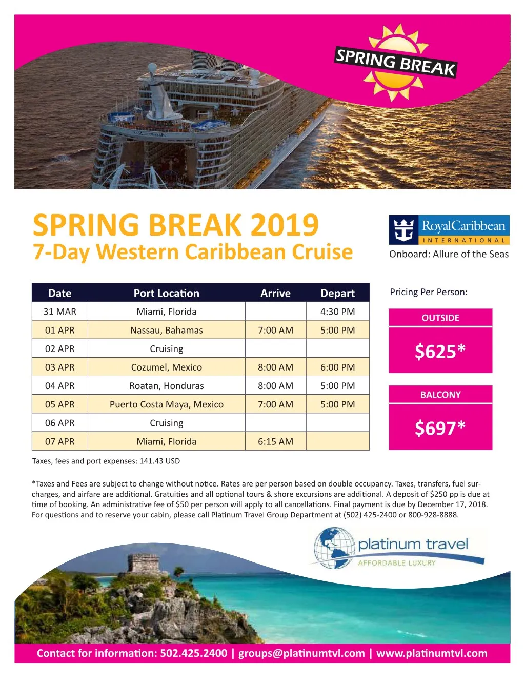 PPT - Spring Break 2019 Royal Caribbean PowerPoint Presentation, free ...