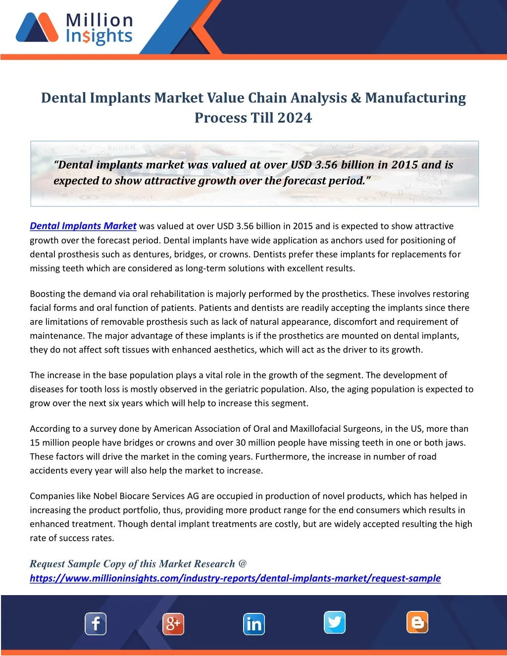 PPT - Dental implants market value chain analysis & manufacturing ...