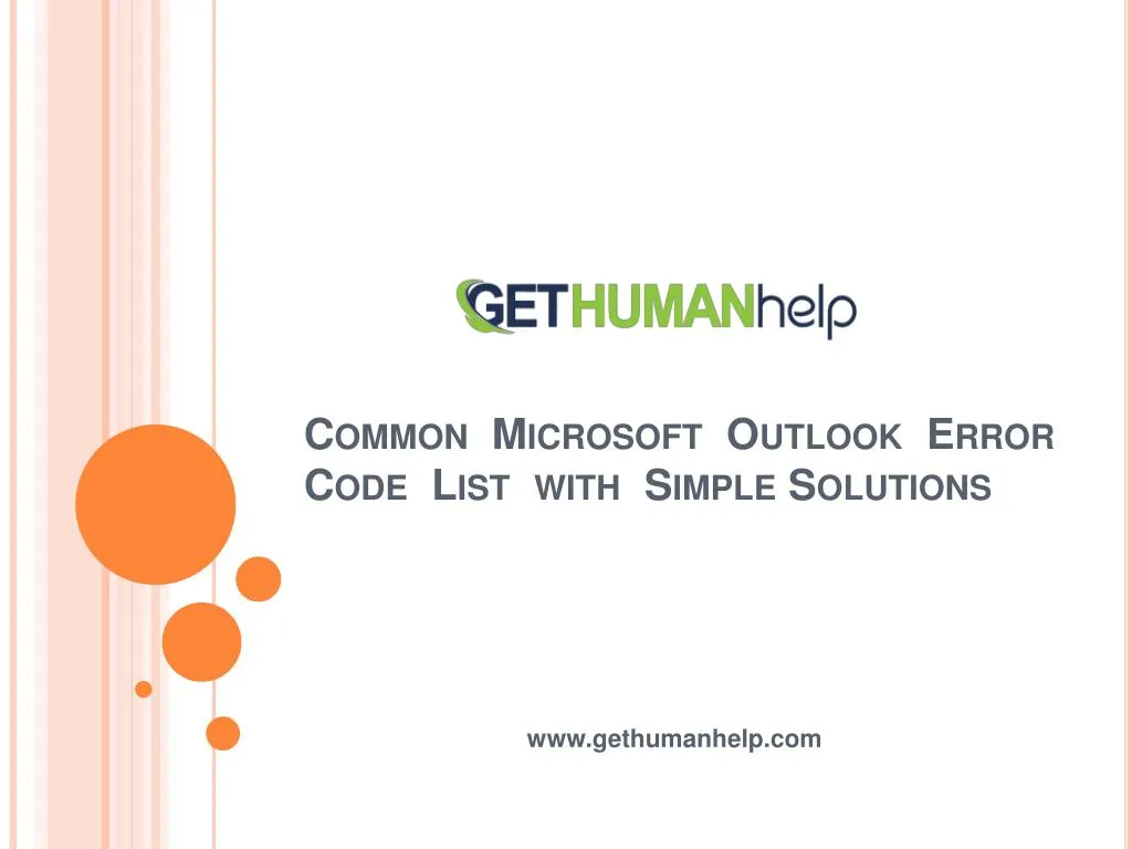 PPT - Common Microsoft Outlook Error Code List with Simple Solutions ...