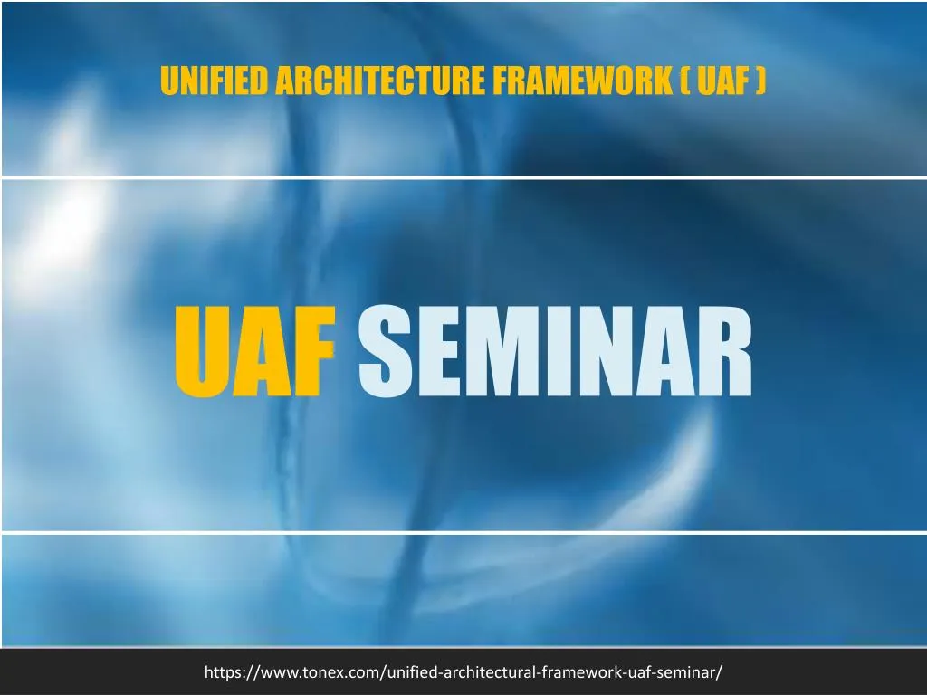 PPT - UAF Seminar : Tonex Training PowerPoint Presentation, free ...