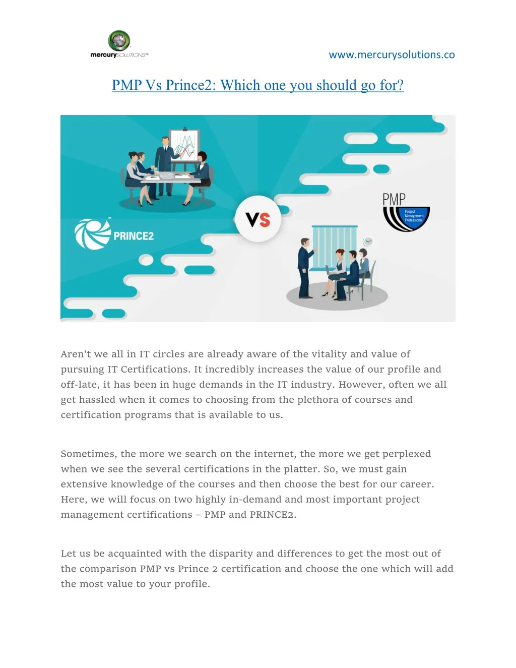 PPT - PMP Vs Prince2: Which one you should go for? PowerPoint ...