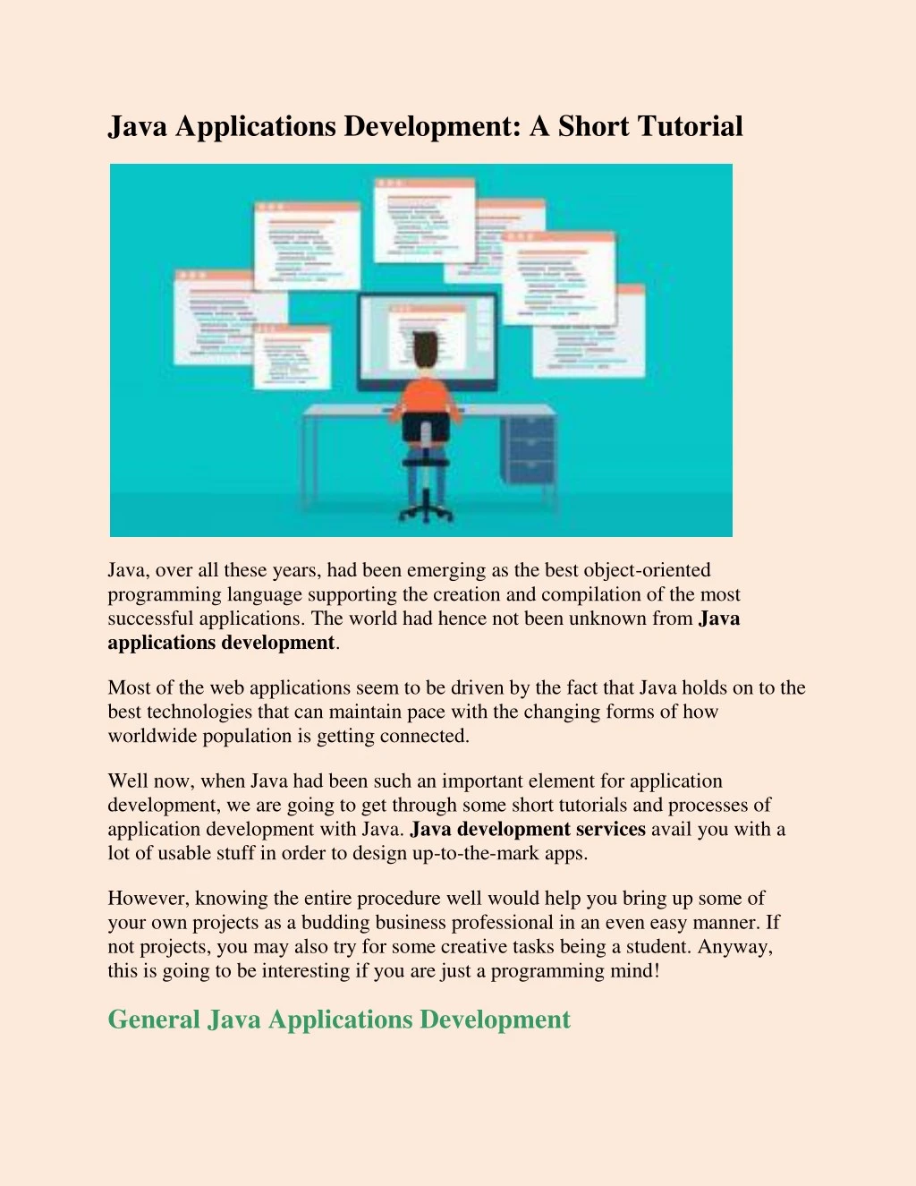 PPT - Java Applications Development: A Short Tutorial PowerPoint ...
