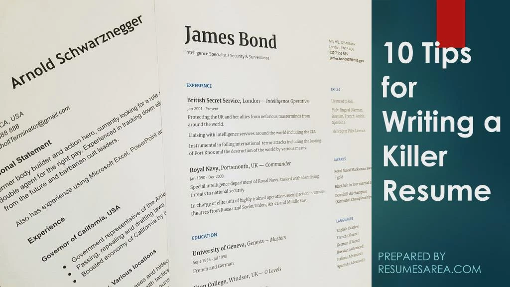 PPT - 10 Tips for Writing a Killer Resume PowerPoint Presentation, free ...