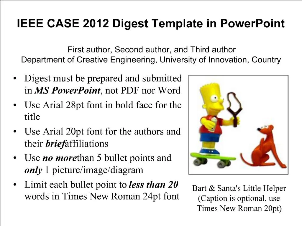 PPT - IEEE CASE 2012 Digest Template in PowerPoint PowerPoint ...