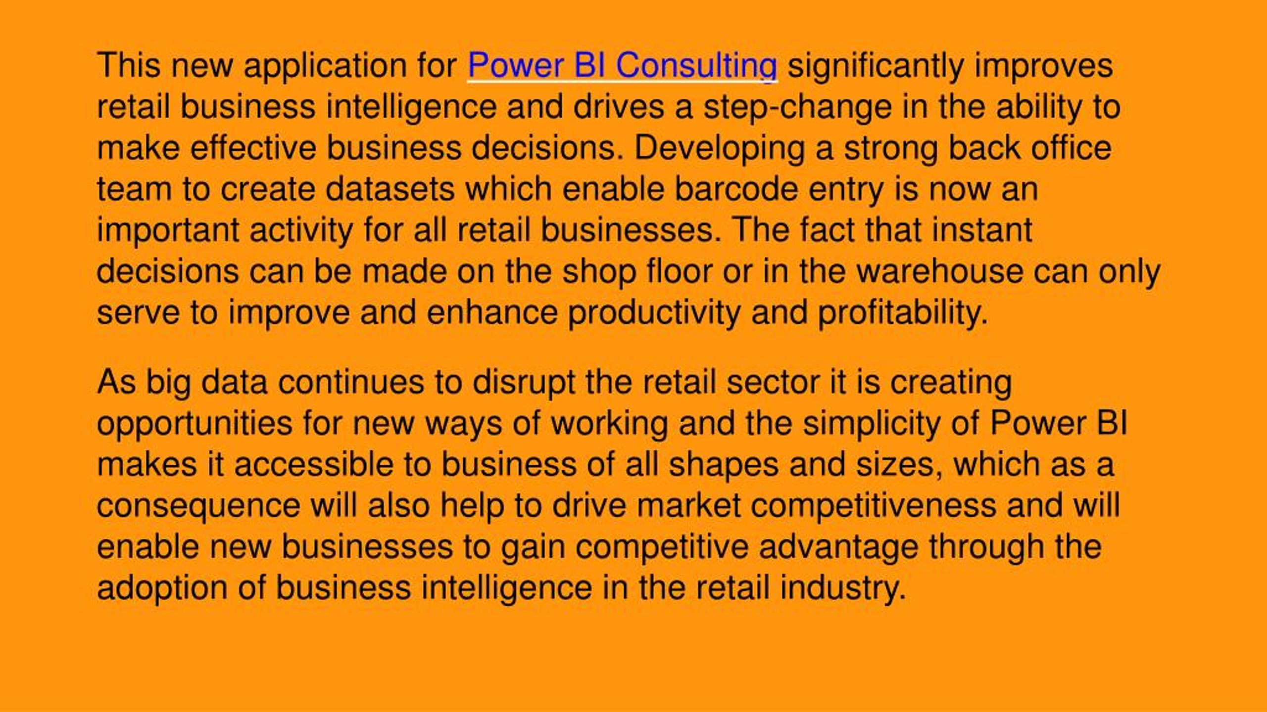 PPT - Explore the power of data and intelligence in Retail with Power ...