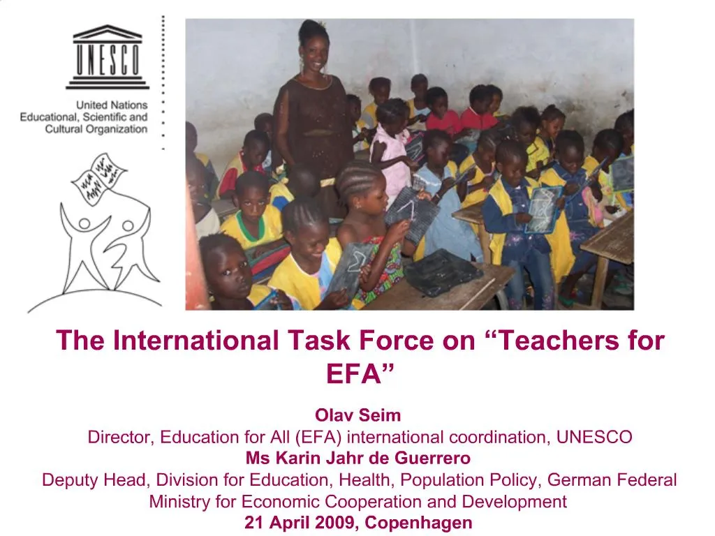 PPT - The International Task Force on Teachers for EFA PowerPoint ...