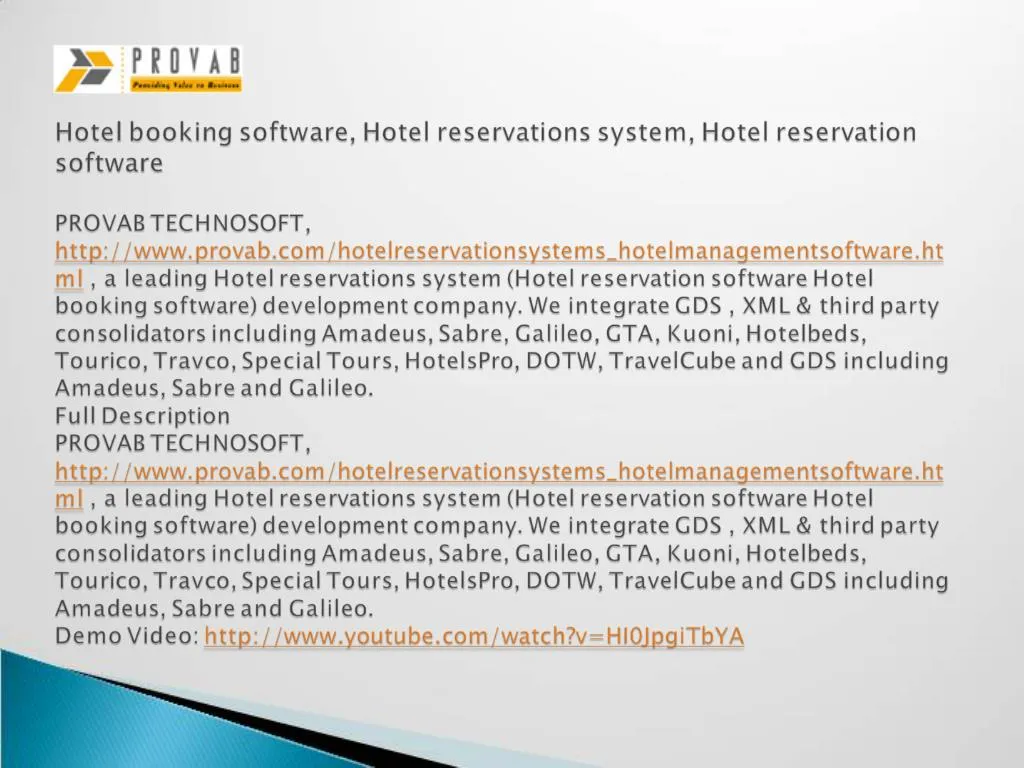 PPT - Hotel booking software, Hotel reservations system PowerPoint ...