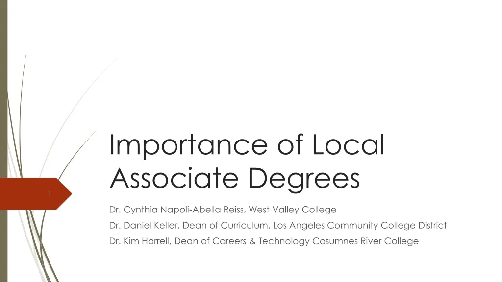 PPT - Importance of Local Associate Degrees PowerPoint Presentation, free download - ID:812632