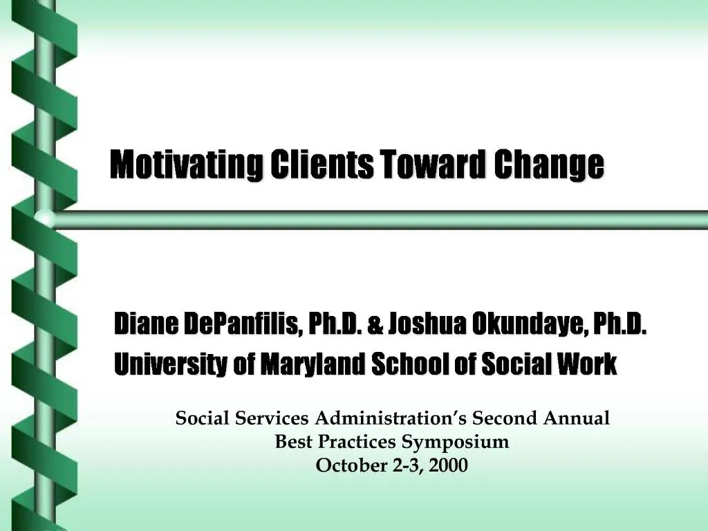 PPT - Motivating Clients Toward Change PowerPoint Presentation, free ...