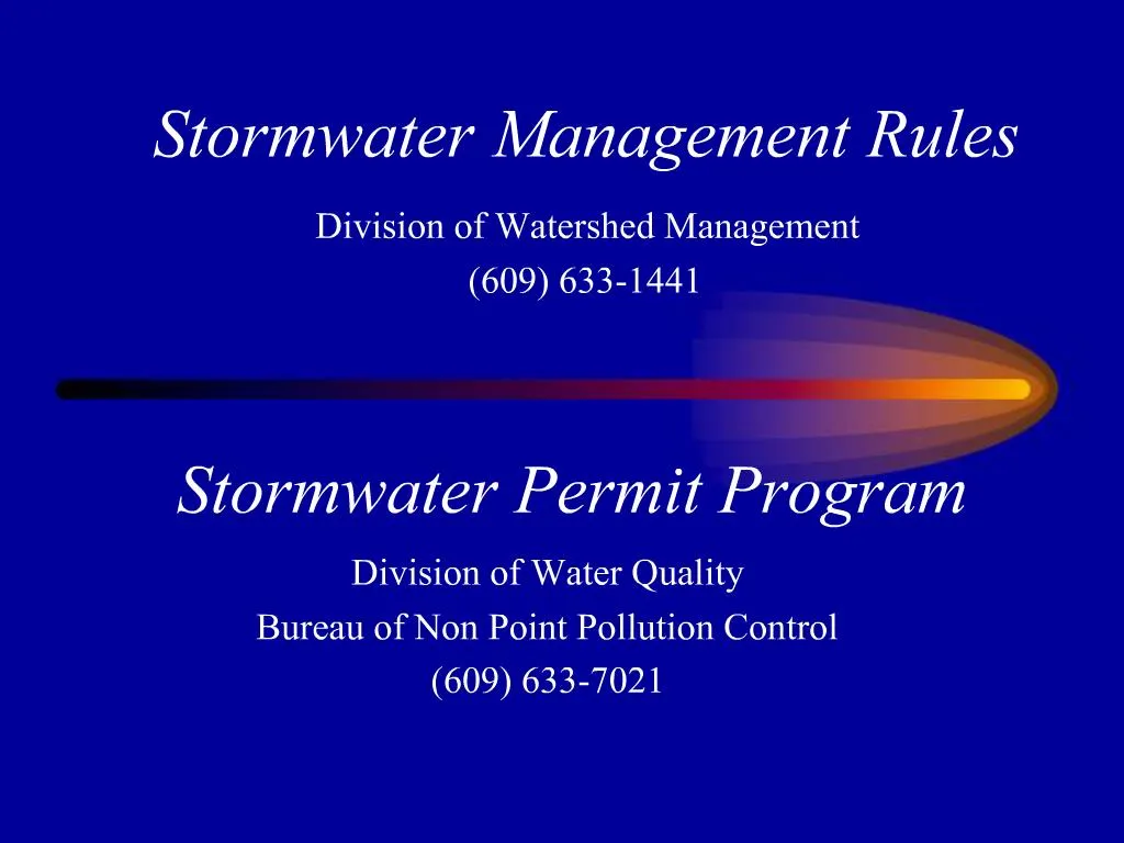 PPT - Stormwater Management Rules PowerPoint Presentation, free ...