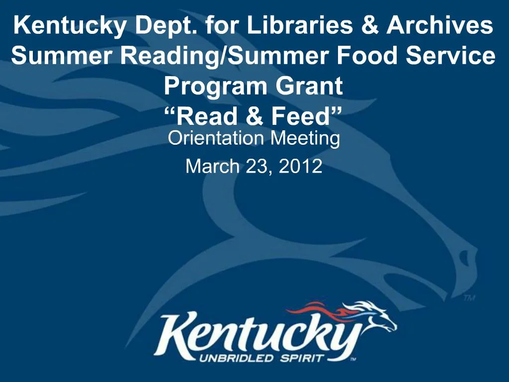 PPT - Kentucky Dept. for Libraries Archives Summer Reading PowerPoint ...