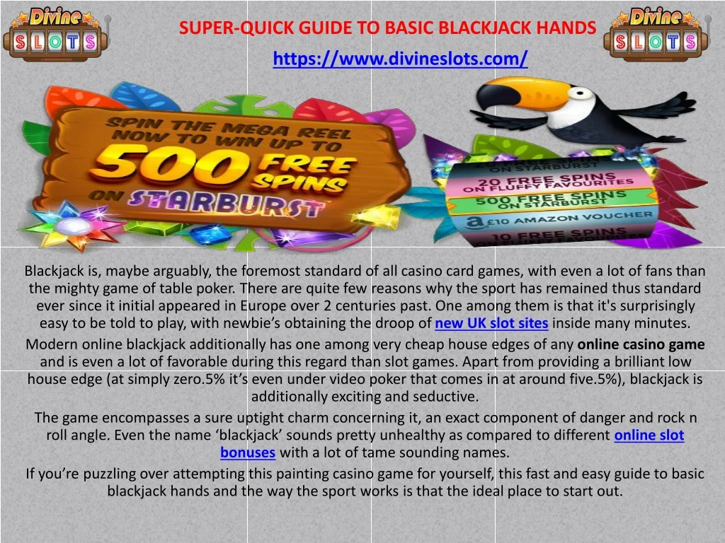 PPT - SUPER-QUICK GUIDE TO BASIC BLACKJACK PowerPoint Presentation ...