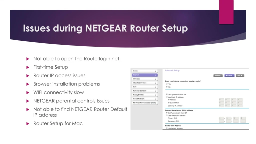 PPT - Issues during NETGEAR Router Setup PowerPoint Presentation, free ... PPT - Issues during NETGEAR Router Setup PowerPoint Presentation, free ...