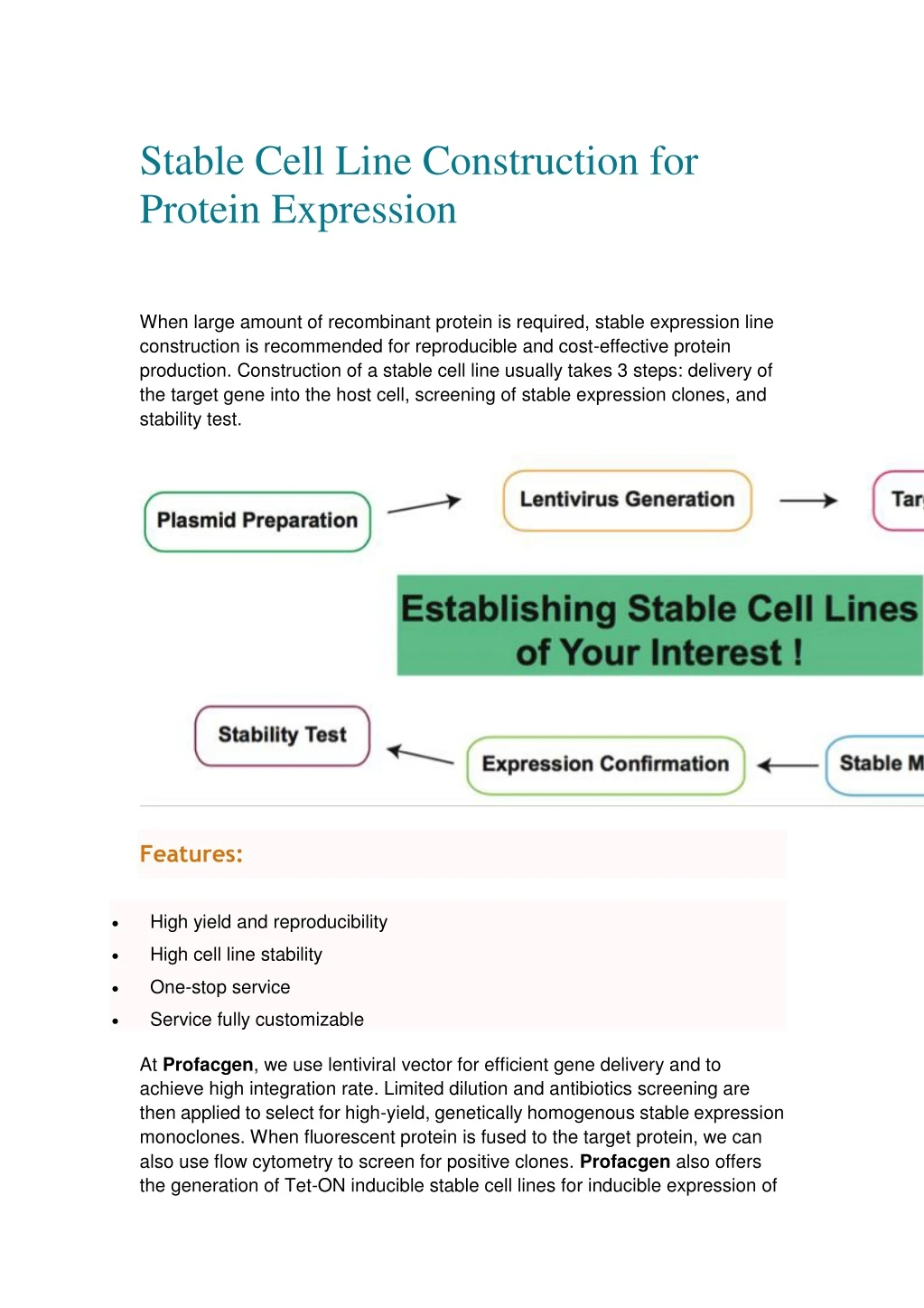 PPT - An Introduction for Stable Cell Line Construction for Protein ...