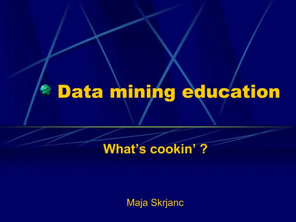 PPT - Data mining education PowerPoint Presentation, free download - ID ...