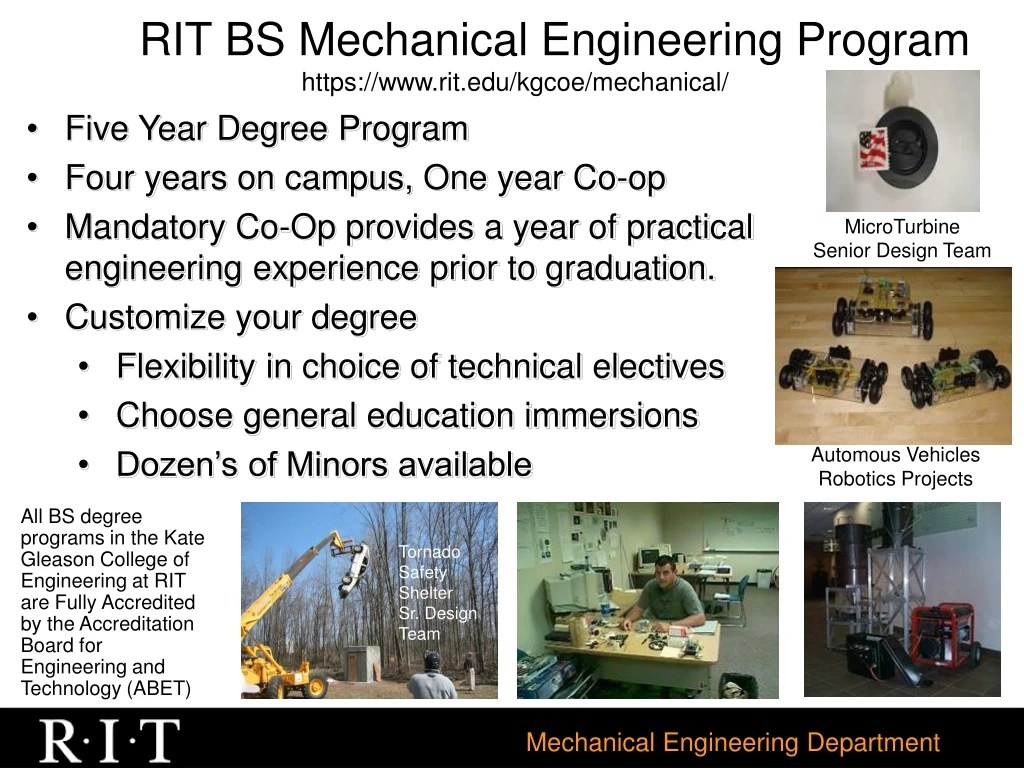 PPT - RIT BS Mechanical Engineering Program PowerPoint Presentation ...